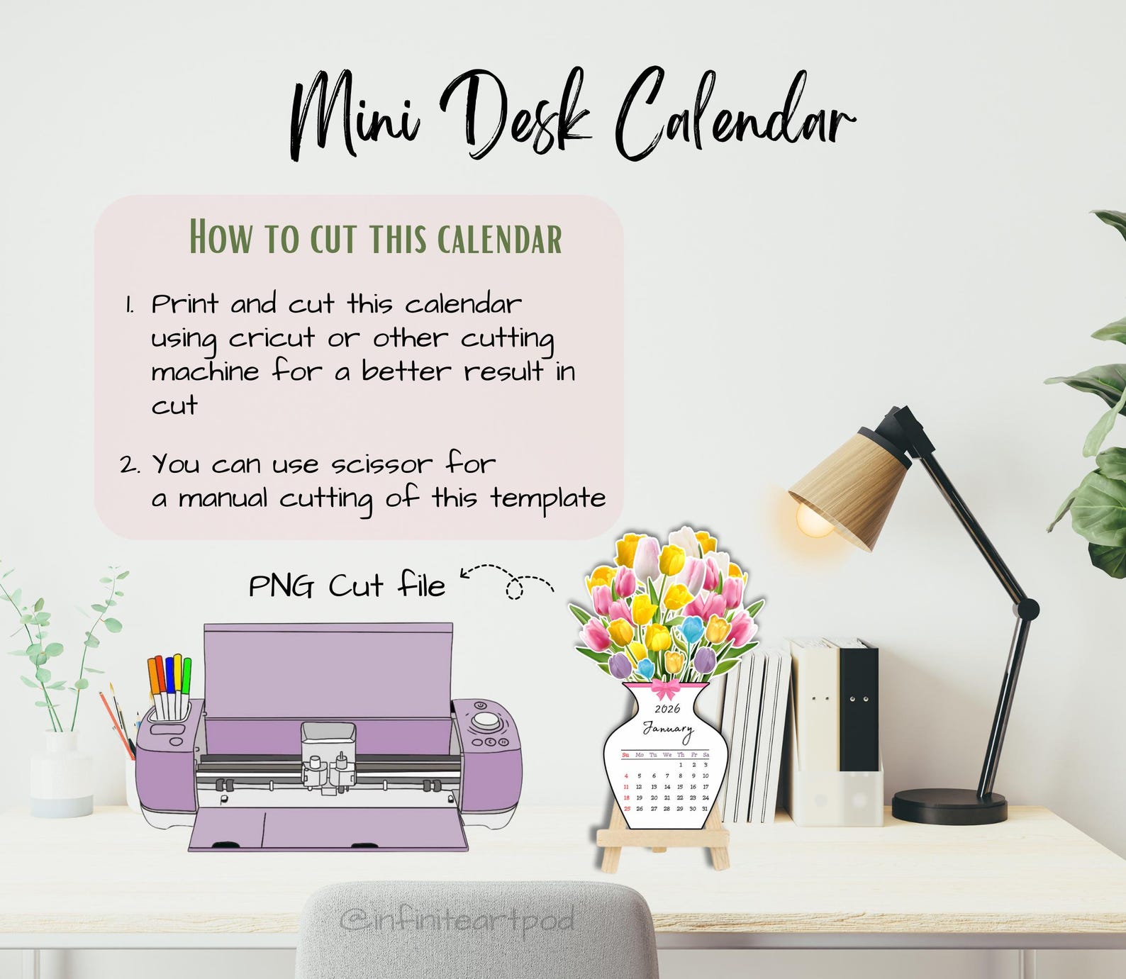 Tulips Calendar, Floral Calendar, Flower Calendar, Desk Calendar ...