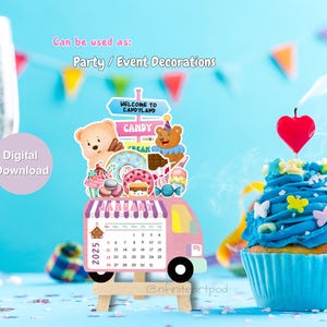 Candy Dessert Desk Calendar: Whimsical DIY Printable (PNG) - Etsy