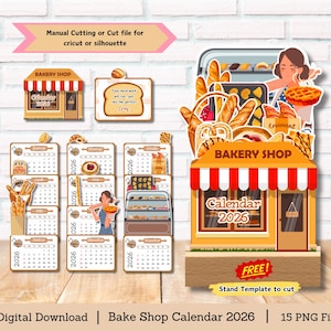 Bakery Shop Calendar, Bread Lover Calendar 2026, Bake Shop Calendar ...