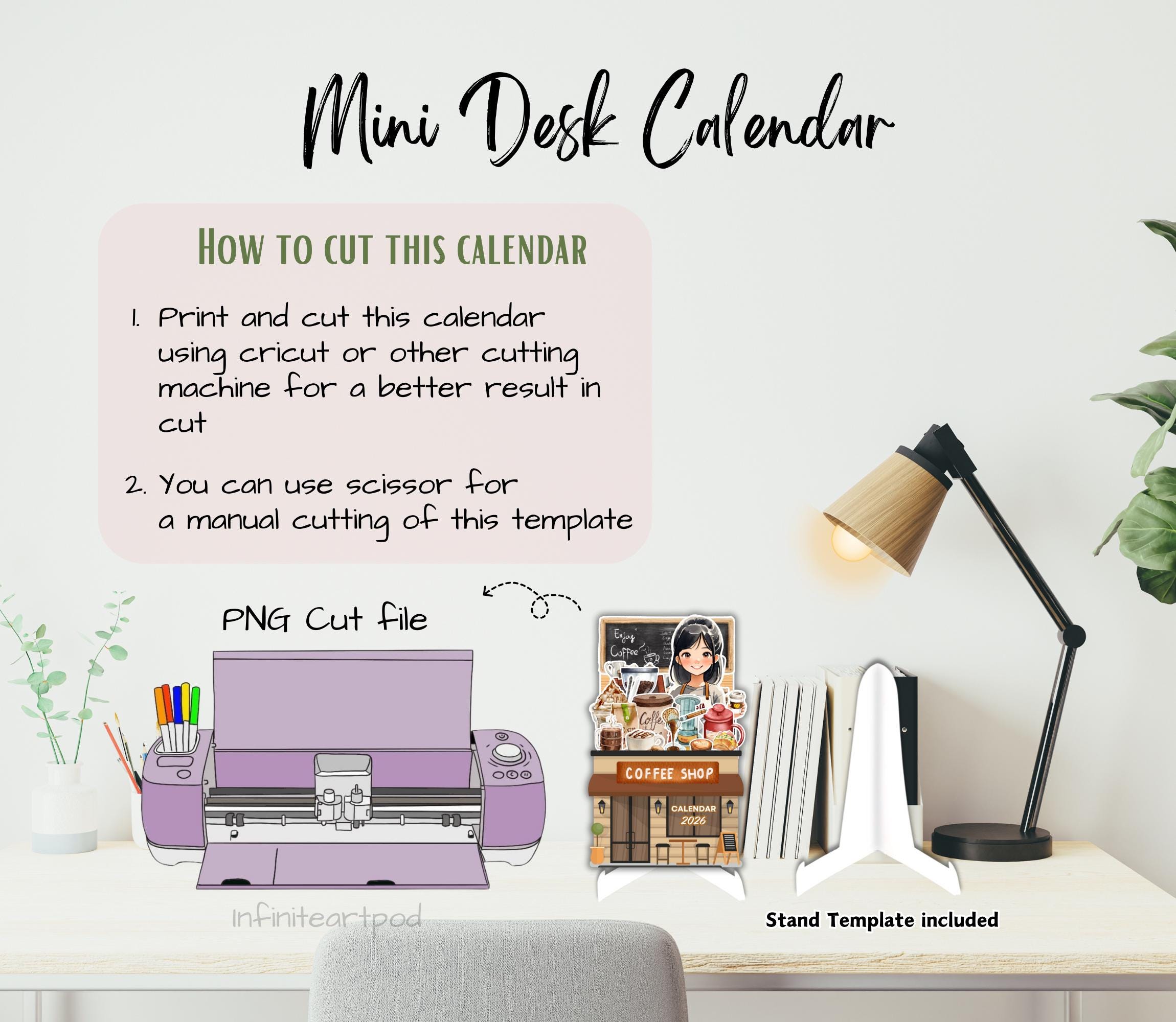 Chibi Coffee Desk Calendar 2026, Coffee Shop Calendar, Desk Calendar ...