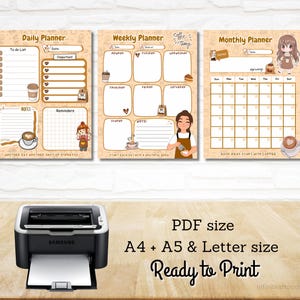 Coffee Planner, Coffee Daily Planner, Coffee Weekly Planner, Coffee ...