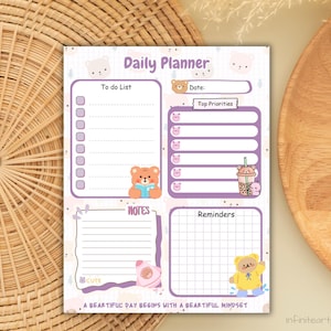 Bear Daily Planner, Bear Monthly Planner, Bear Weekly Planner, Bear ...