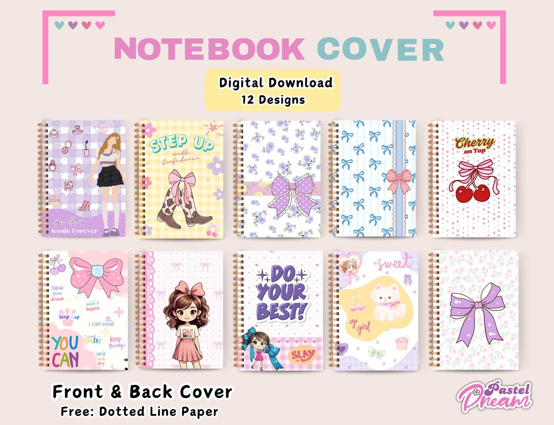 Coquette Ribbon Notebook Printable: Feminine Digital Planner (digital ...