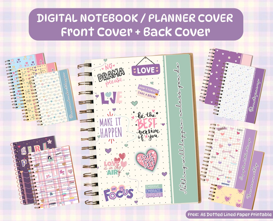 Motivational Notebook Template, Inspirational Notebook Cover, Notebook ...