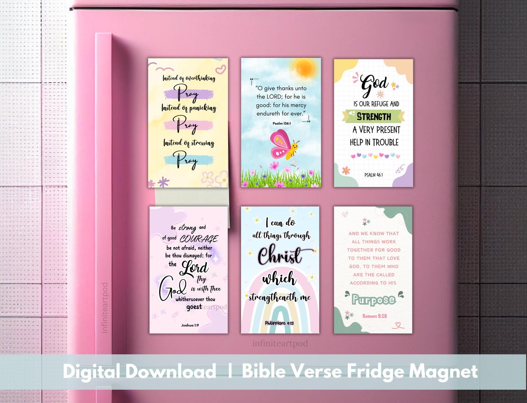 Bible Verse Fridge Magnet Template, Bible Verse Ref Magnet, Fridge ...