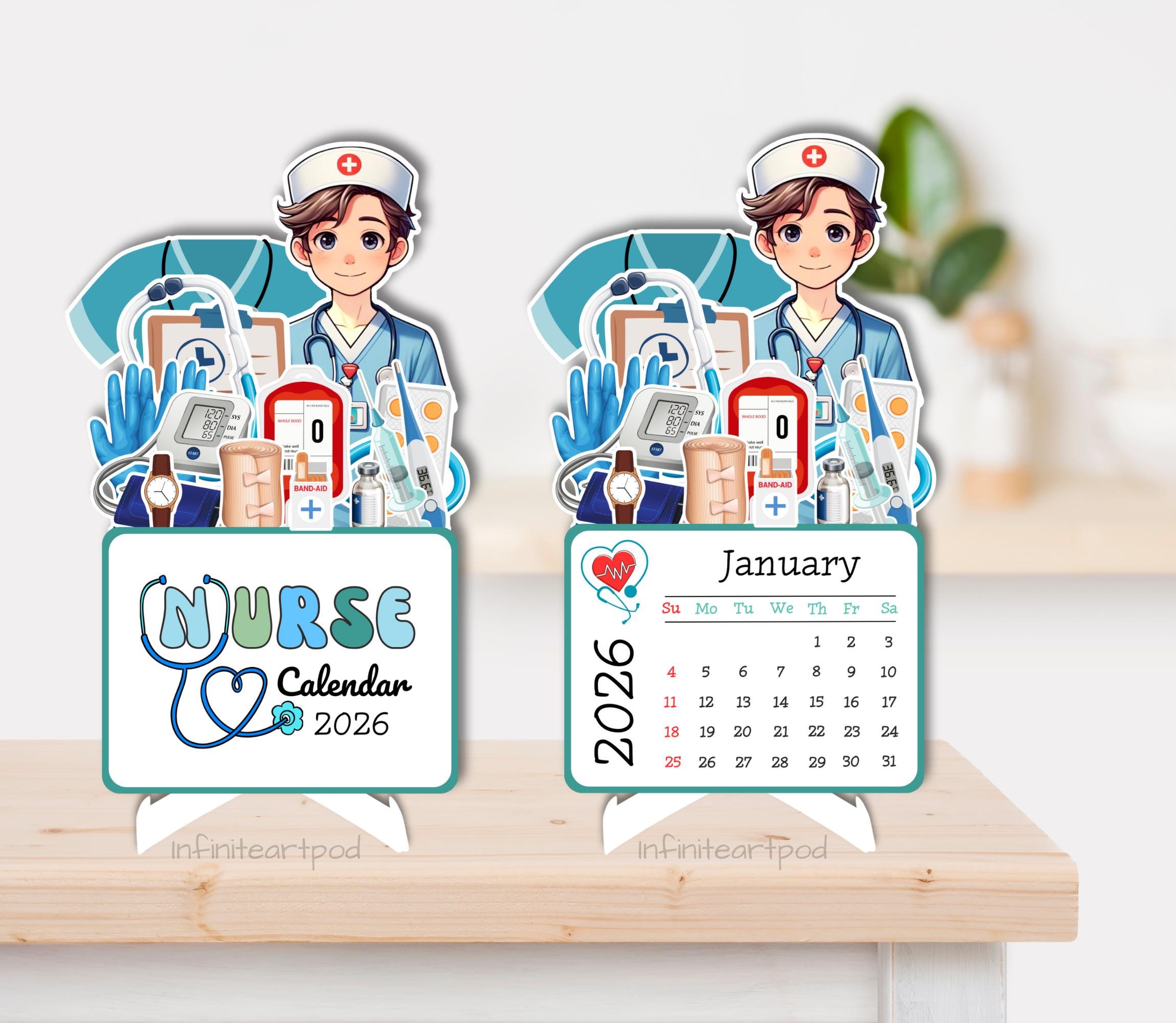 Nurse Calendar, Medical Calendar, Hospital Calendar, Desk Calendar ...