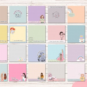 Girl Positive Affirmation Notepad, Girl Affirmation Notepad ...