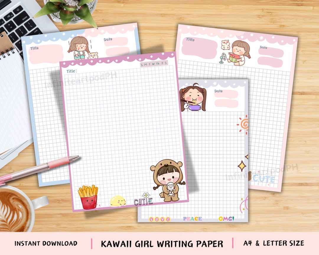 Kawaii Writing Paper, Kawaii Print Paper, Stationery Writing Paper ...