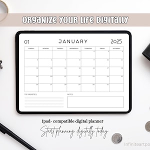 Minimalist Monthly Calendar, Monthly Calendar, Desk Calendar 2025 ...