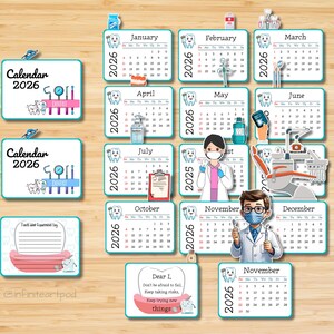 Dentist Calendar, Medical Calendar, Dentistry Calendar, Desk Calendar ...