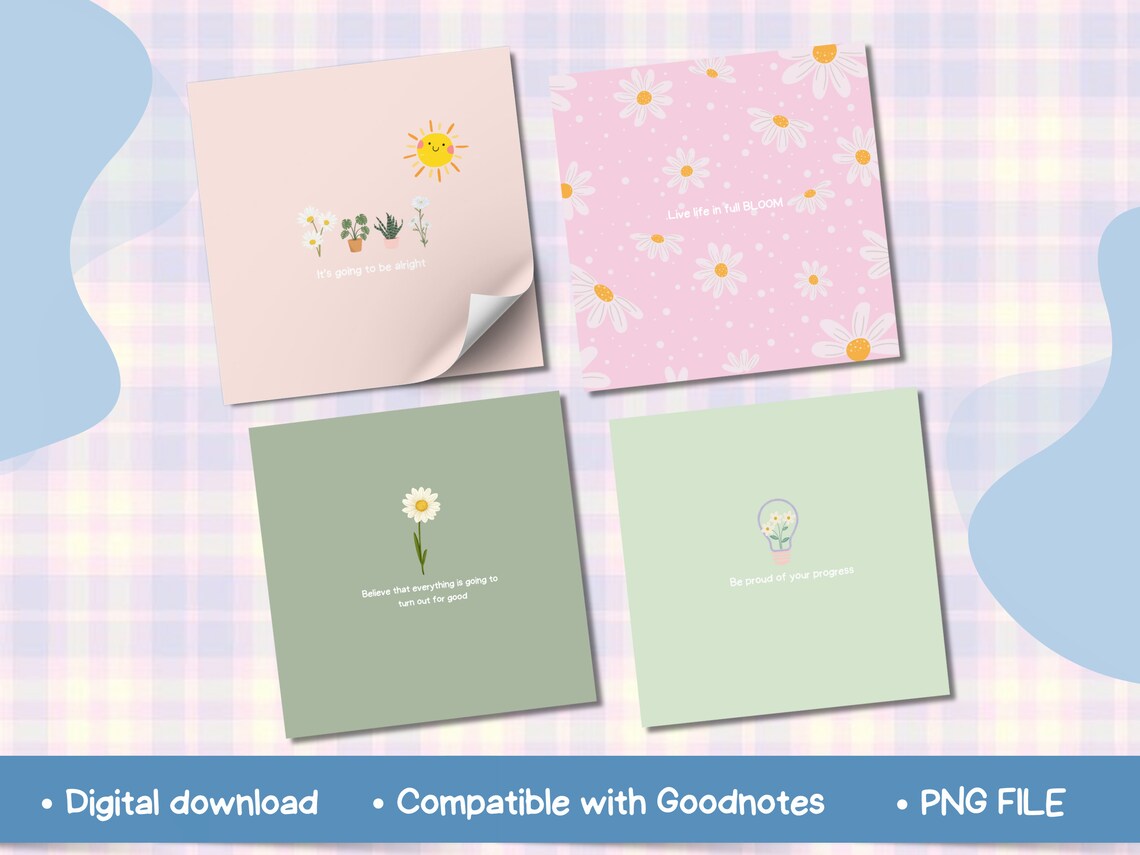 Daisy Flower Notepad, Daisy Flower Printable Notepad, Daisy Flower Memo ...