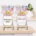 Floral Desk Calendar, Flower Calendar 2025, Calendar Template ...