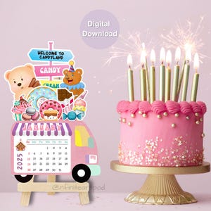 Candy Dessert Desk Calendar: Whimsical DIY Printable (PNG) - Etsy