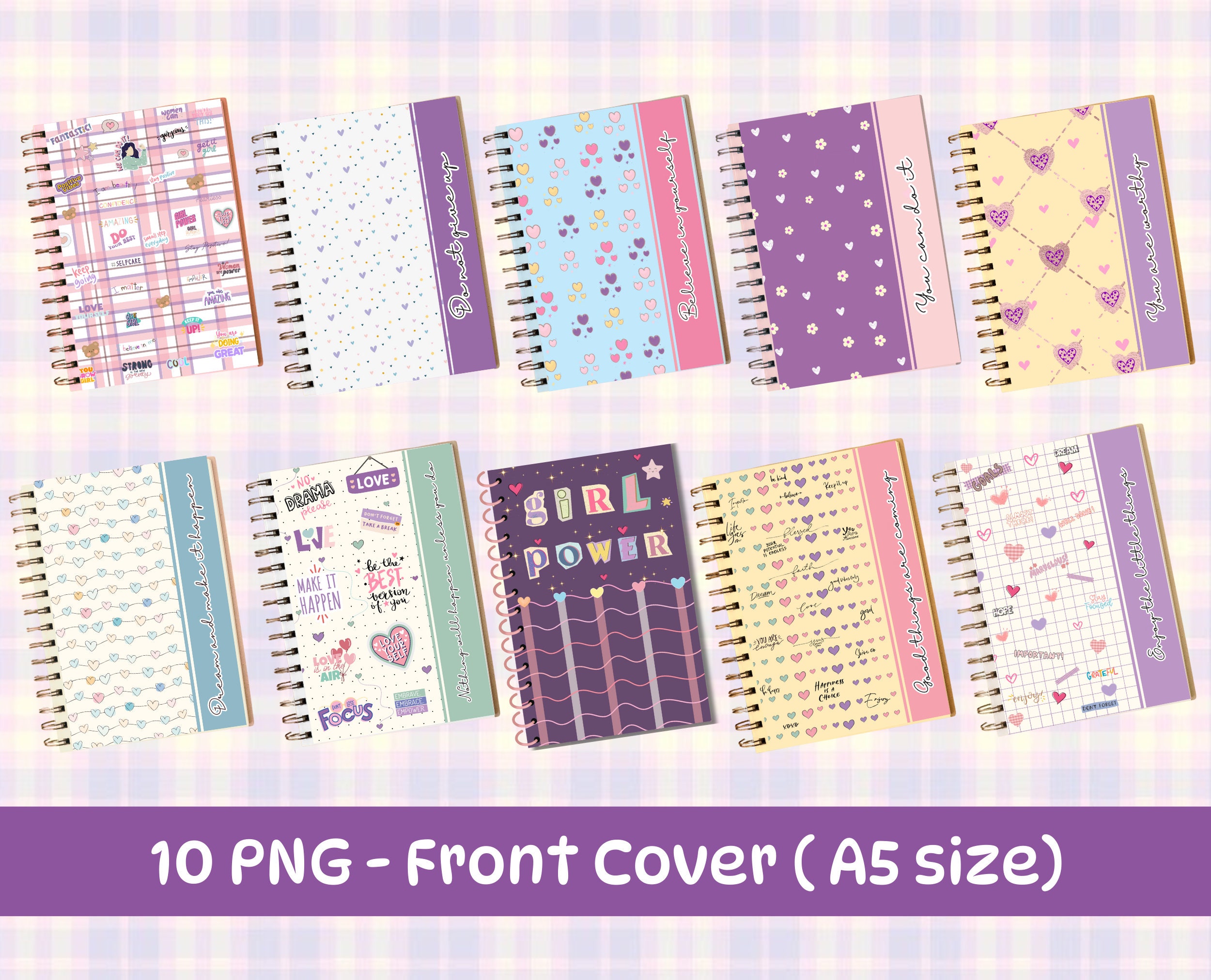 Motivational Notebook Template, Inspirational Notebook Cover, Notebook ...