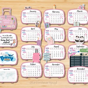 Travel Calendar, World Travel Calendar, Adventure Calendar, Wanderlust ...