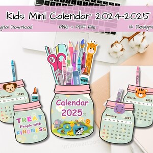 Kids Calendar, Desk Calendar, Mini Calendar, Calendar 2024, Calendar ...
