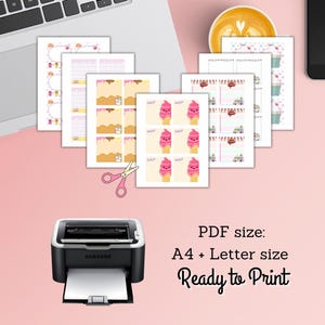 Ice Cream Notepad, Kawaii Notepad, Notepad Template, Memopad, to Do ...