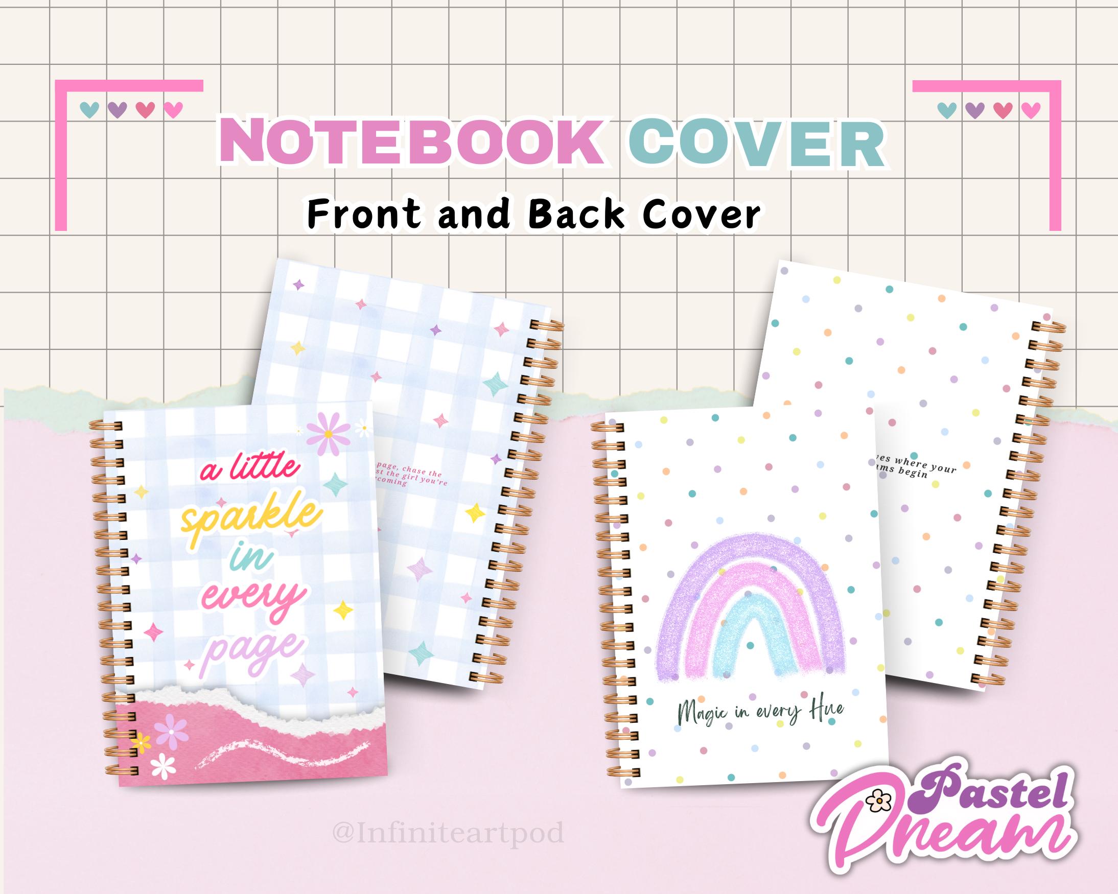 Pastel Notebook Cover: Printable A5 Journal Template (PDF Download) - Etsy