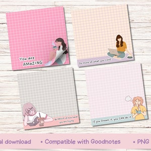 Girl Positive Affirmation Notepad, Girl Affirmation Notepad ...