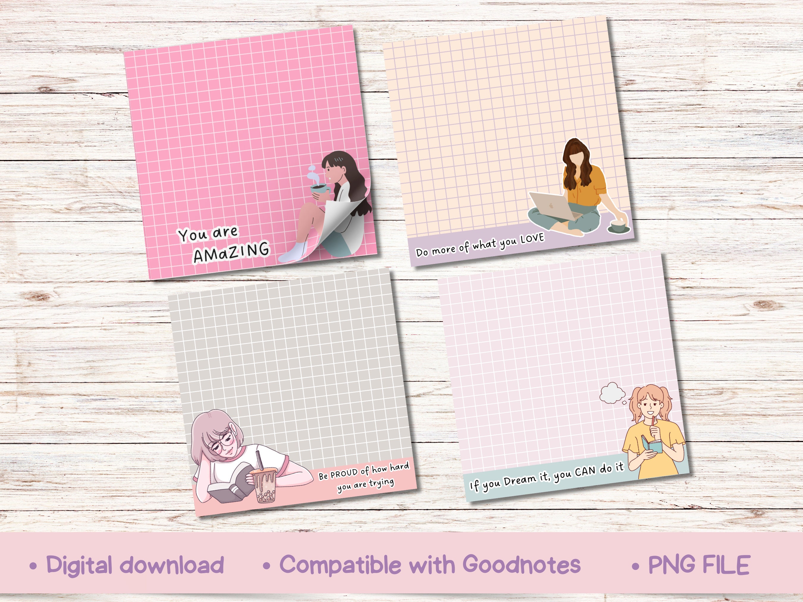 Girl Positive Affirmation Notepad, Girl Affirmation Notepad ...