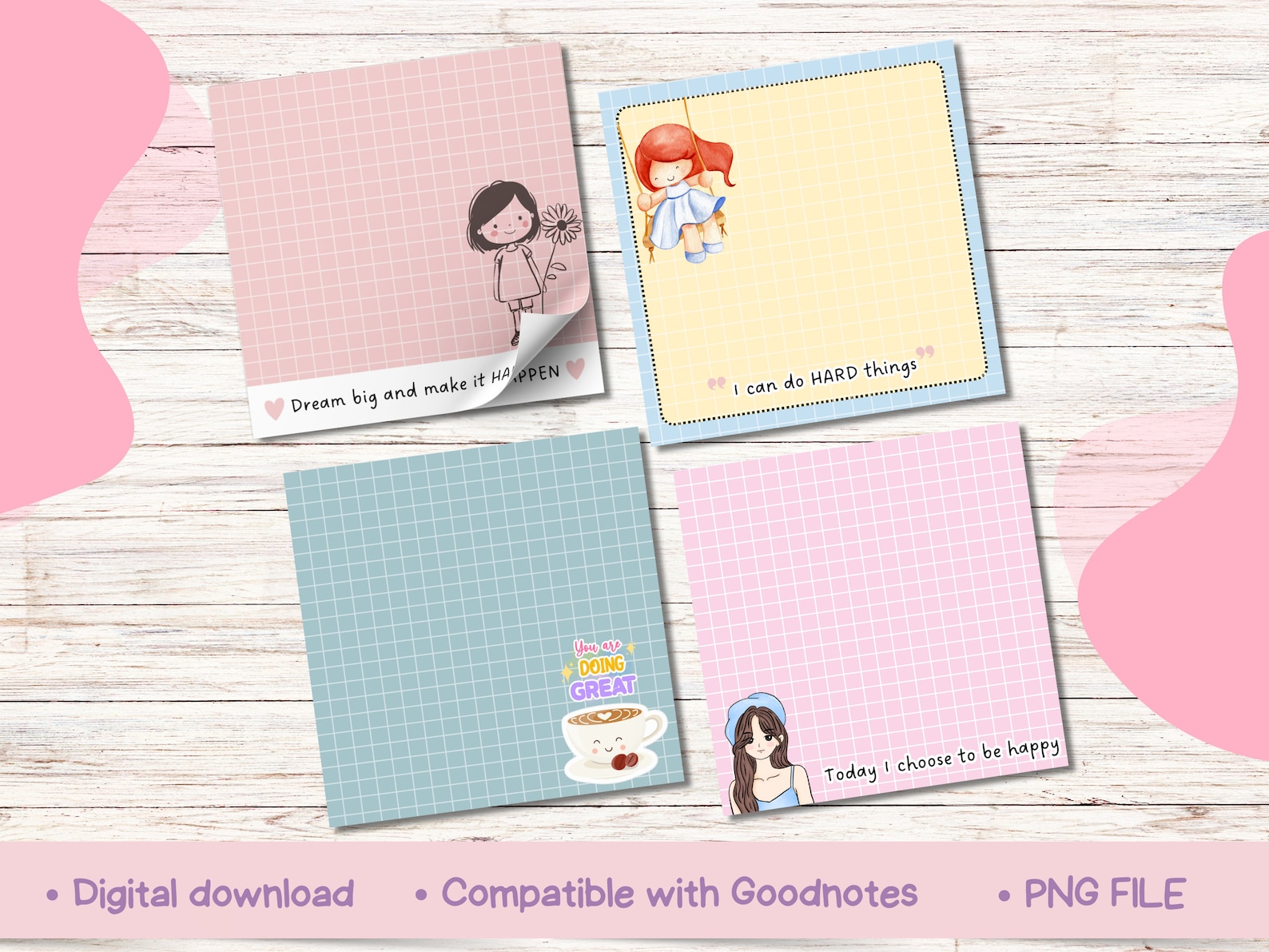 Girl Positive Affirmation Notepad, Girl Affirmation Notepad ...