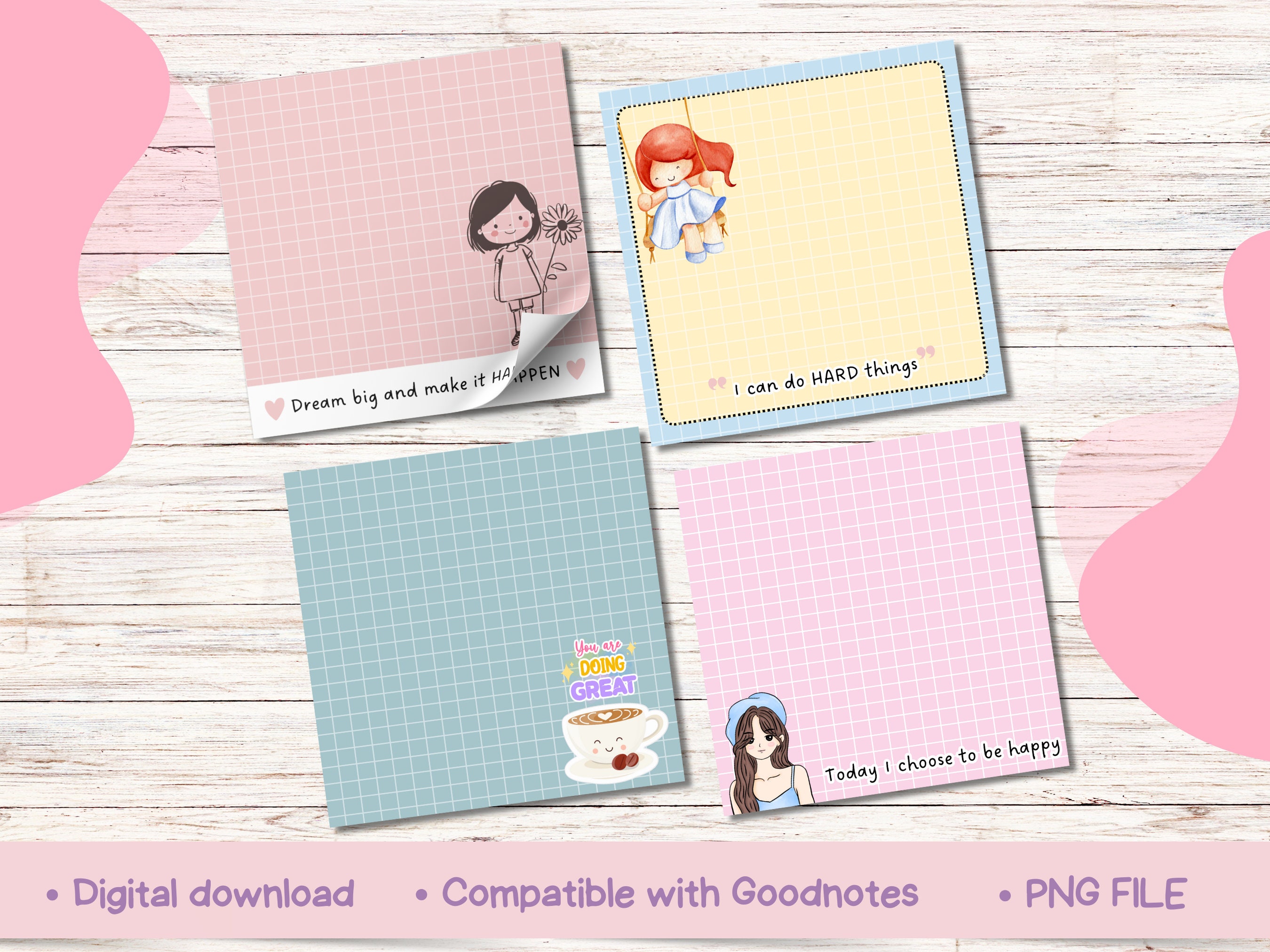 Girl Positive Affirmation Notepad, Girl Affirmation Notepad ...