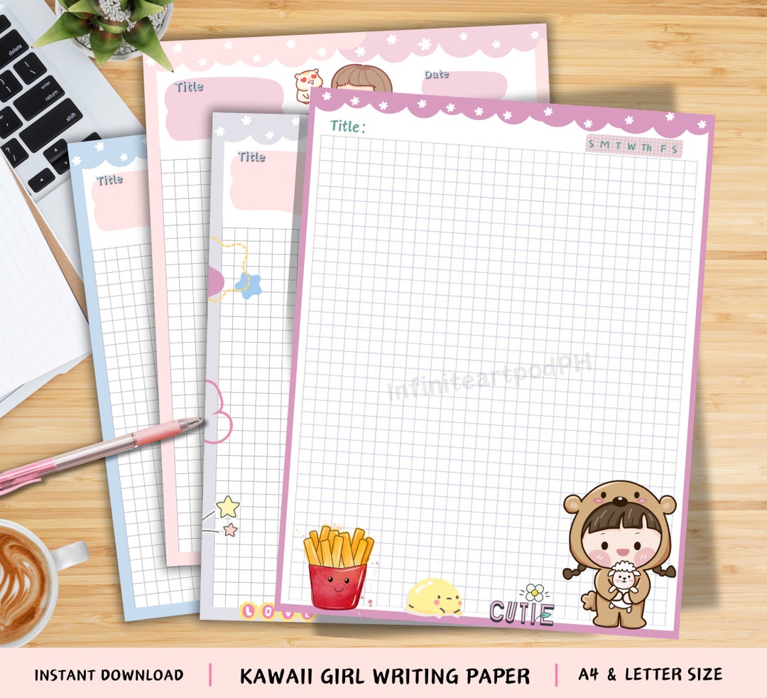 Kawaii Writing Paper, Kawaii Print Paper, Stationery Writing Paper ...