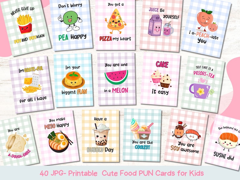 Motivational Food Pun Card for Kids, Motivational Card for Kids ...