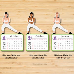 Fitness Calendar, Gym Calendar, Exercise Theme Calendar, Desk Calendar ...
