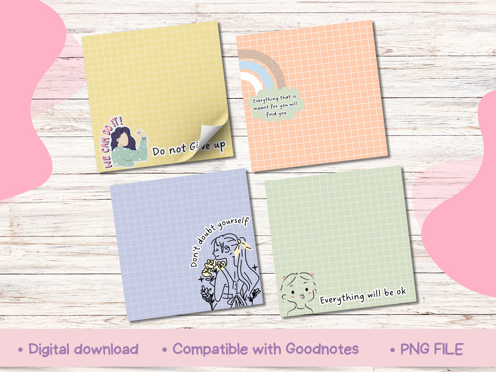 Girl Positive Affirmation Notepad, Girl Affirmation Notepad ...