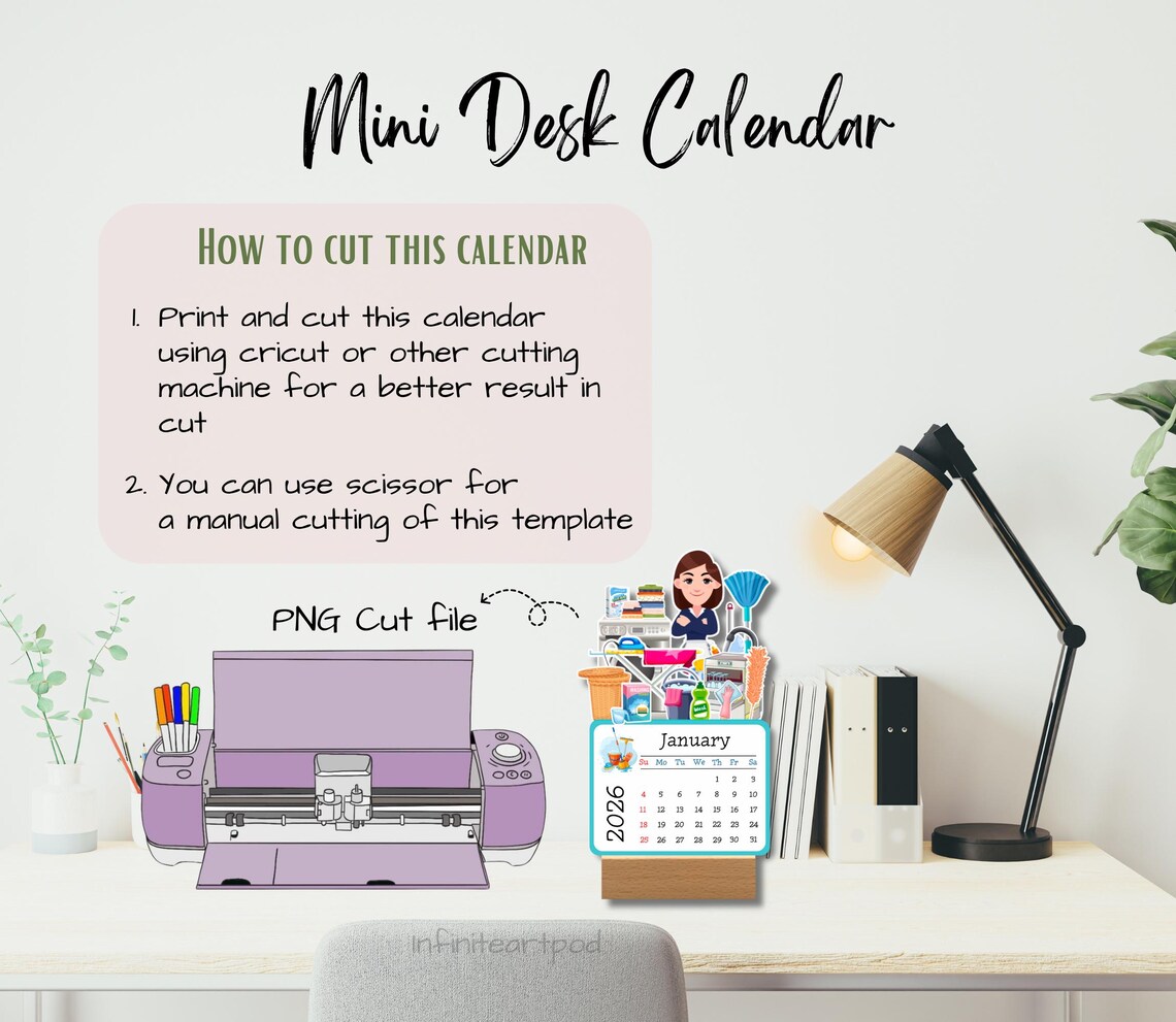 Housekeeper Calendar, Cleaner Calendar, Maid Calendar, Desk Calendar ...