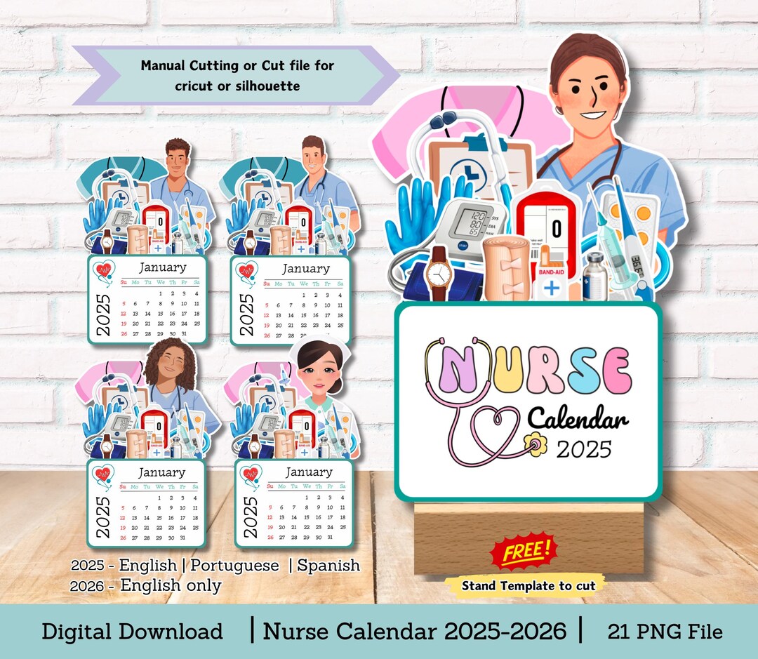 Nurse Calendar, Medical Calendar, Hospital Calendar, Desk Calendar ...
