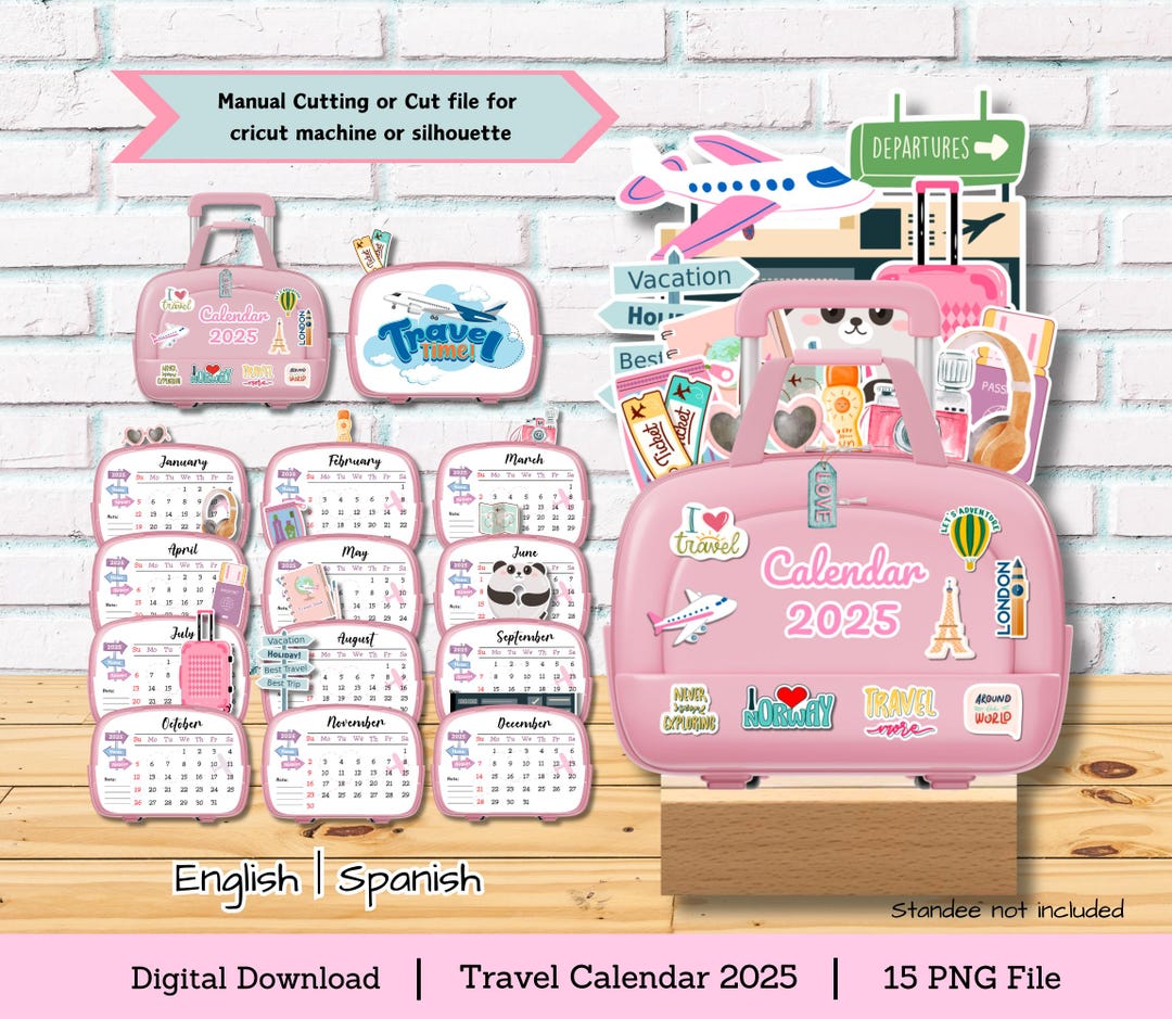 Travel Calendar, World Travel Calendar, Adventure Calendar, Wanderlust ...