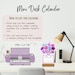 Floral Calendar, Flower Bouquet Calendar, Floral Desk Calendar, Diy ...