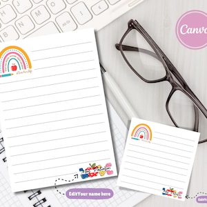 Editable Name Teachers Notepad, Custom Name Memopad, Editable Name ...