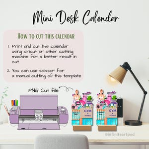Fitness Calendar, Gym Calendar, Exercise Theme Calendar, Desk Calendar ...