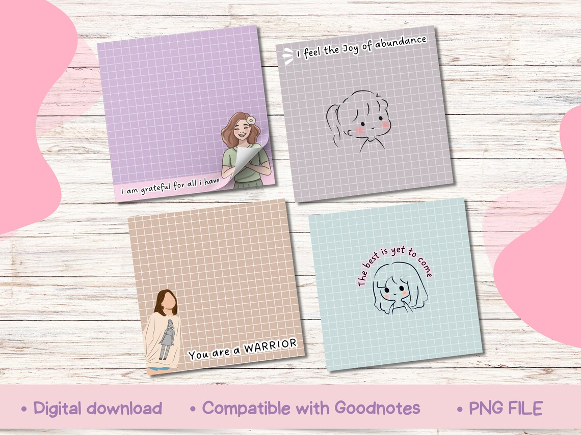 Girl Positive Affirmation Notepad, Girl Affirmation Notepad ...