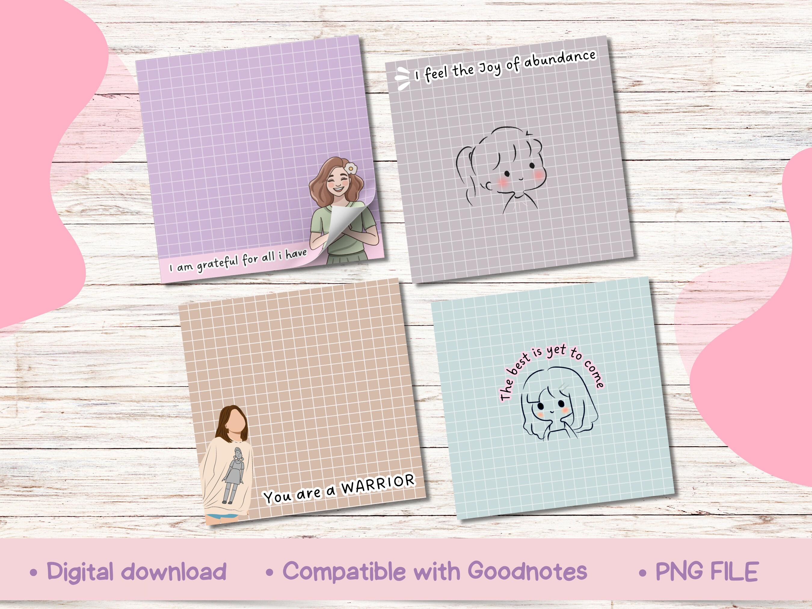 Girl Positive Affirmation Notepad, Girl Affirmation Notepad ...