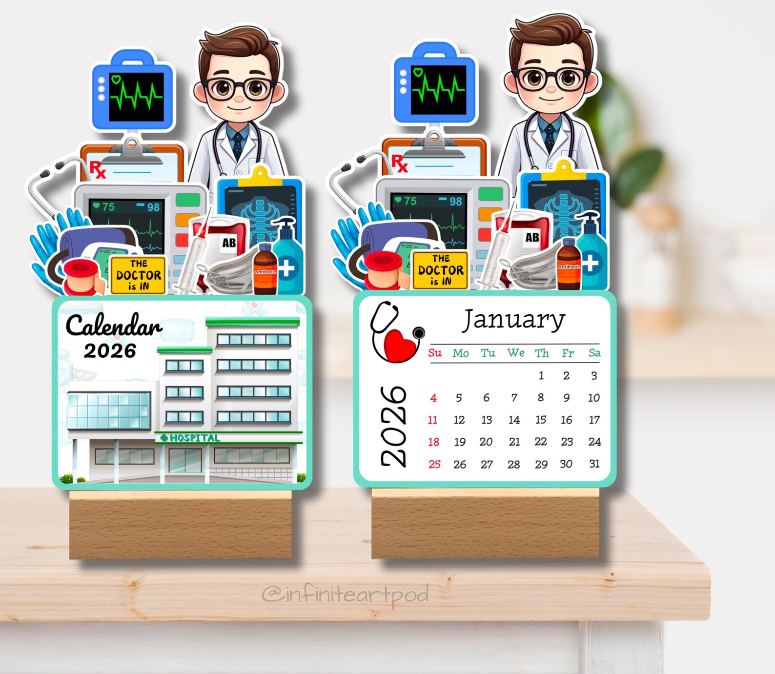 Doctor Calendar, Medical Calendar, Desk Calendar, Calendar 2026, Mini ...