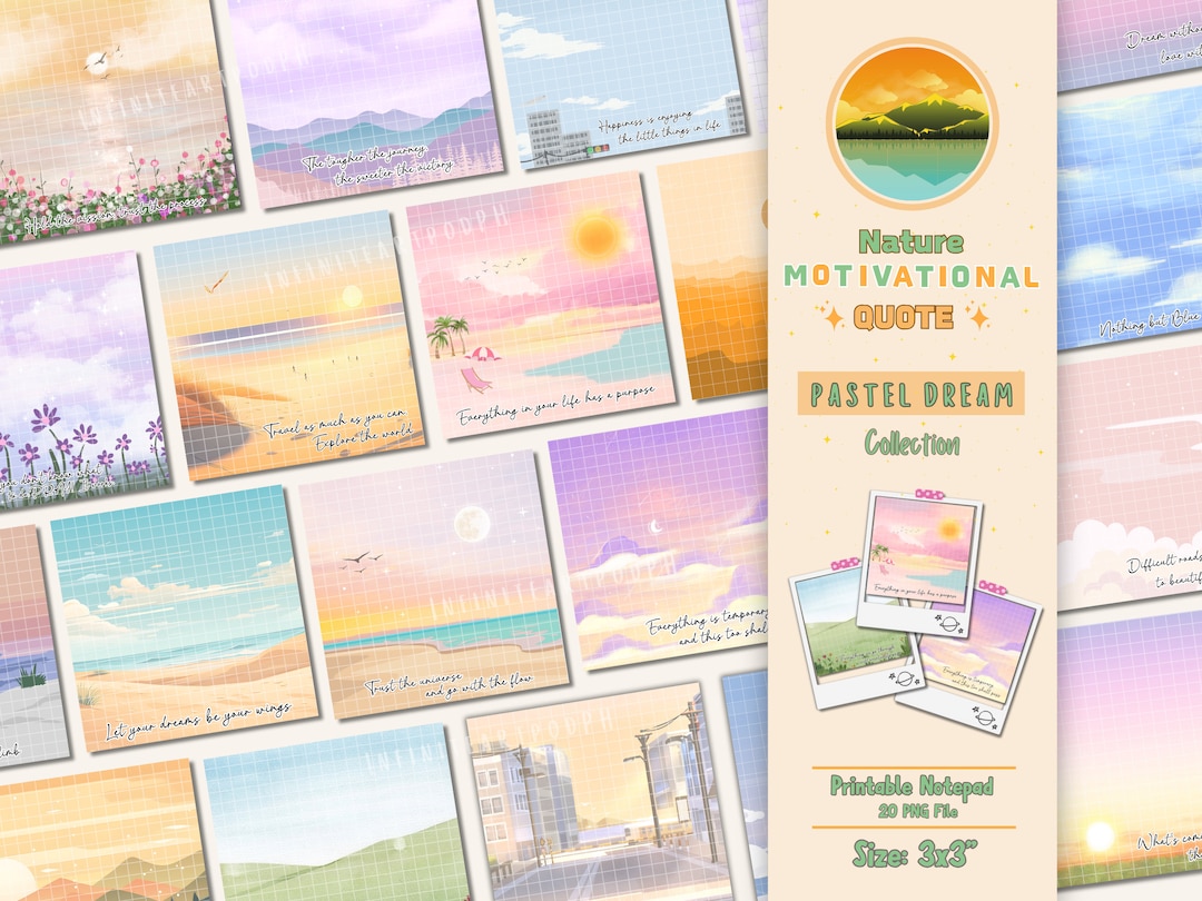 Nature Motivational Notepad, Motivational Notepad, Sunset Notepad, Inspirational Notepad ...