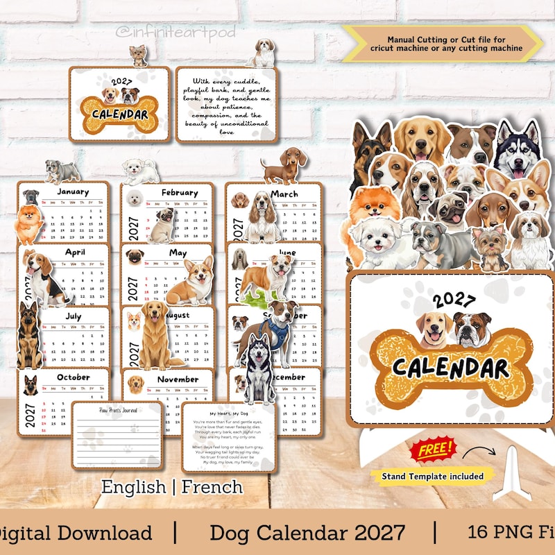 Dog Stackable Calendar - Etsy