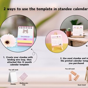 Cat Calendar, Mini Desk Calendar, Calendar 2026, Calendar Template ...