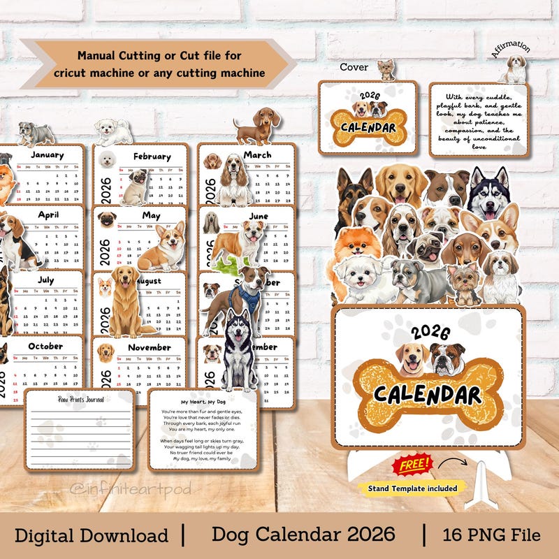 Custom Pet Calendar Desk - Etsy