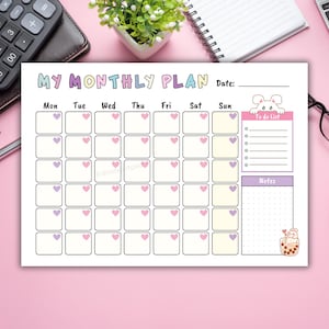 Bunny Daily Planner, Weekly Planner, Monthly Planner, to Do List, Cute ...