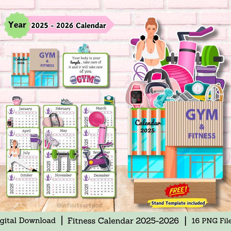 Gym Calendar 2026 - Etsy