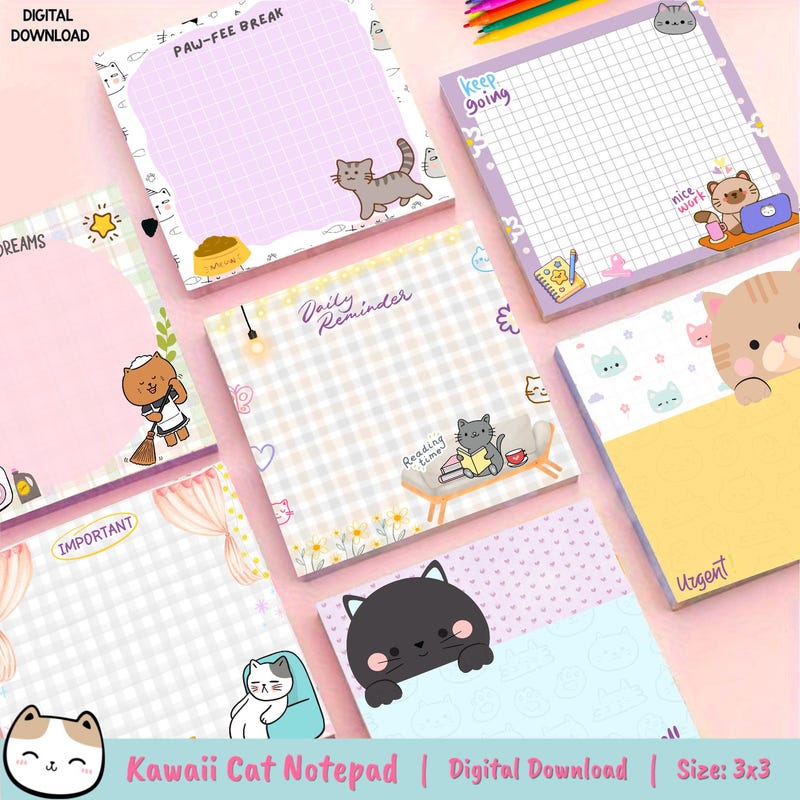 Cute Notepad Printables - Etsy