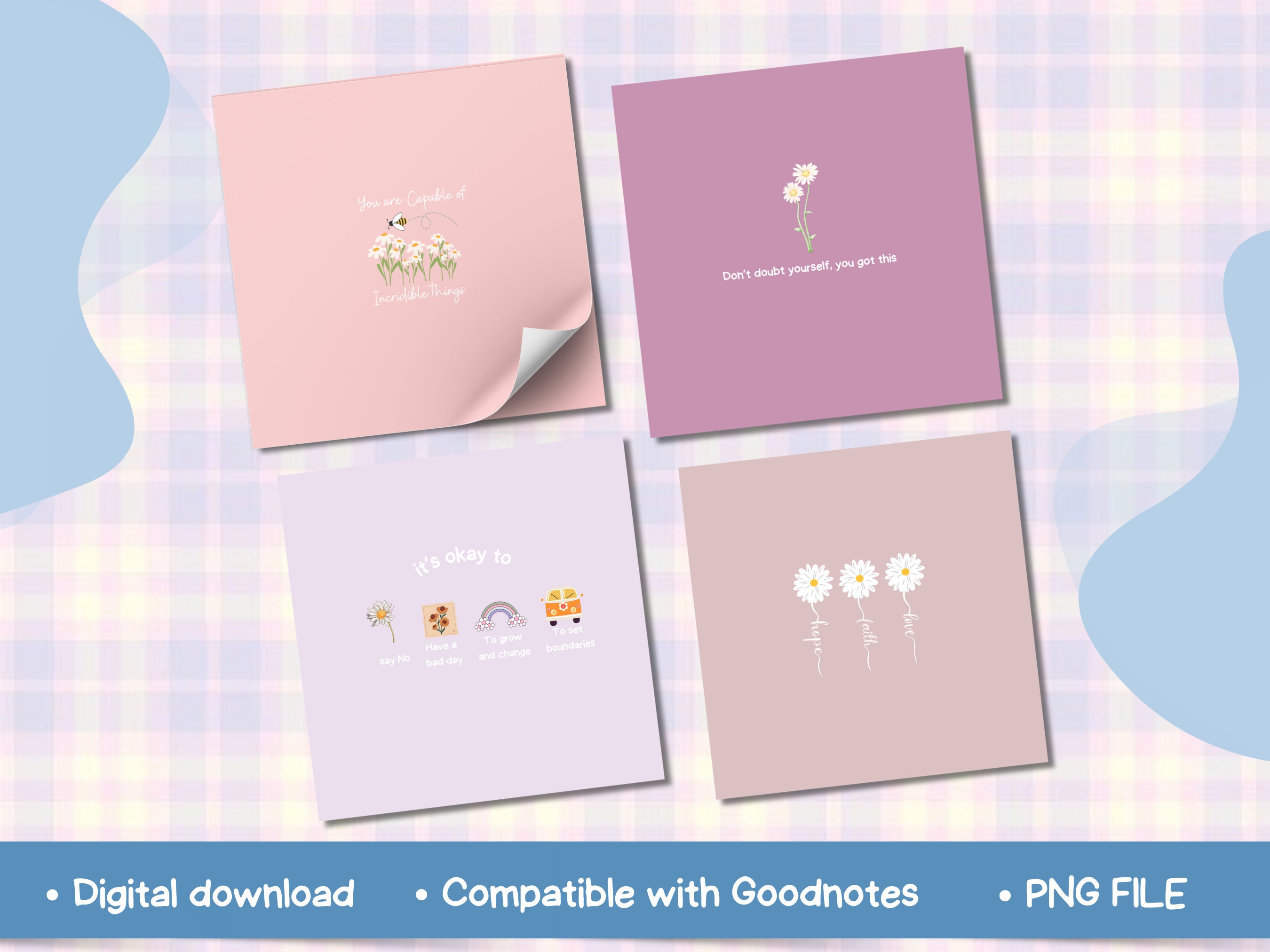 Daisy Flower Notepad, Daisy Flower Printable Notepad, Daisy Flower Memo ...