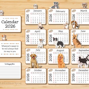 Dog Calendar, Desk Calendar, Mini Desk Calendar, Calendar 2026, Desk ...