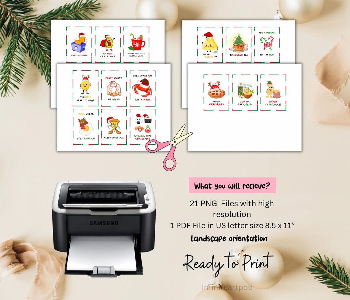 Food Pun Christmas Card, Funny Holidays Cards, Festive Pun Cards, Food ...