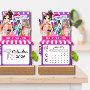 Hairdresser Calendar, Hair Salon Calendar, Hair Stylist Calendar, Desk ...